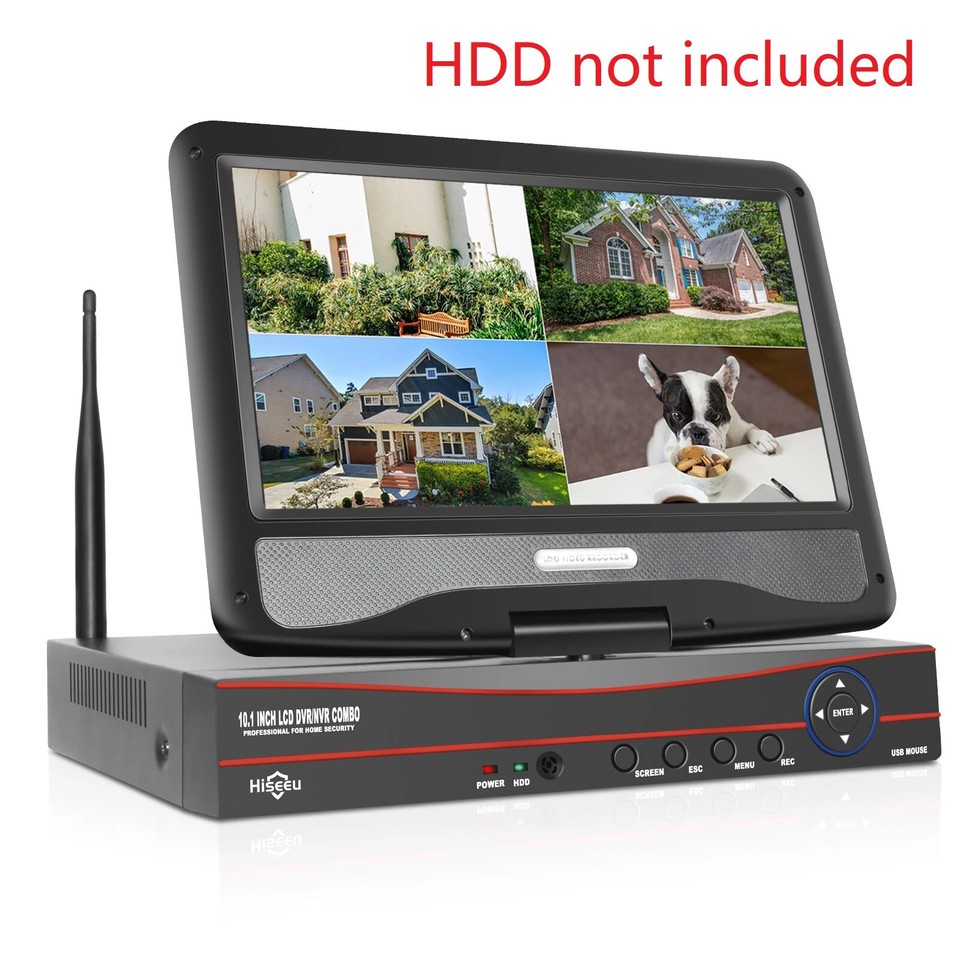 Hiseeu WiFi Network Video Recorder 10CH NVR Wireless Surveillance ...