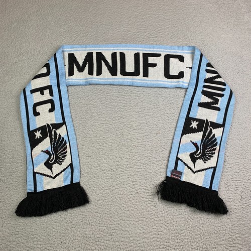Minnesota United FC MN Loons Soccer Scarf MNUFC Black Blue White Fringe ...