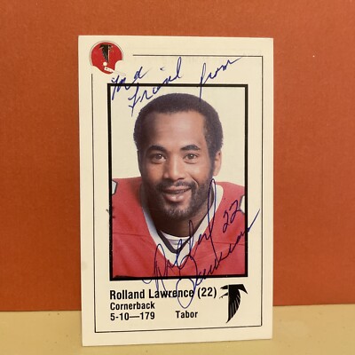 Rolland Lawrence Atlanta Falcons Autographed Police Card | eBay