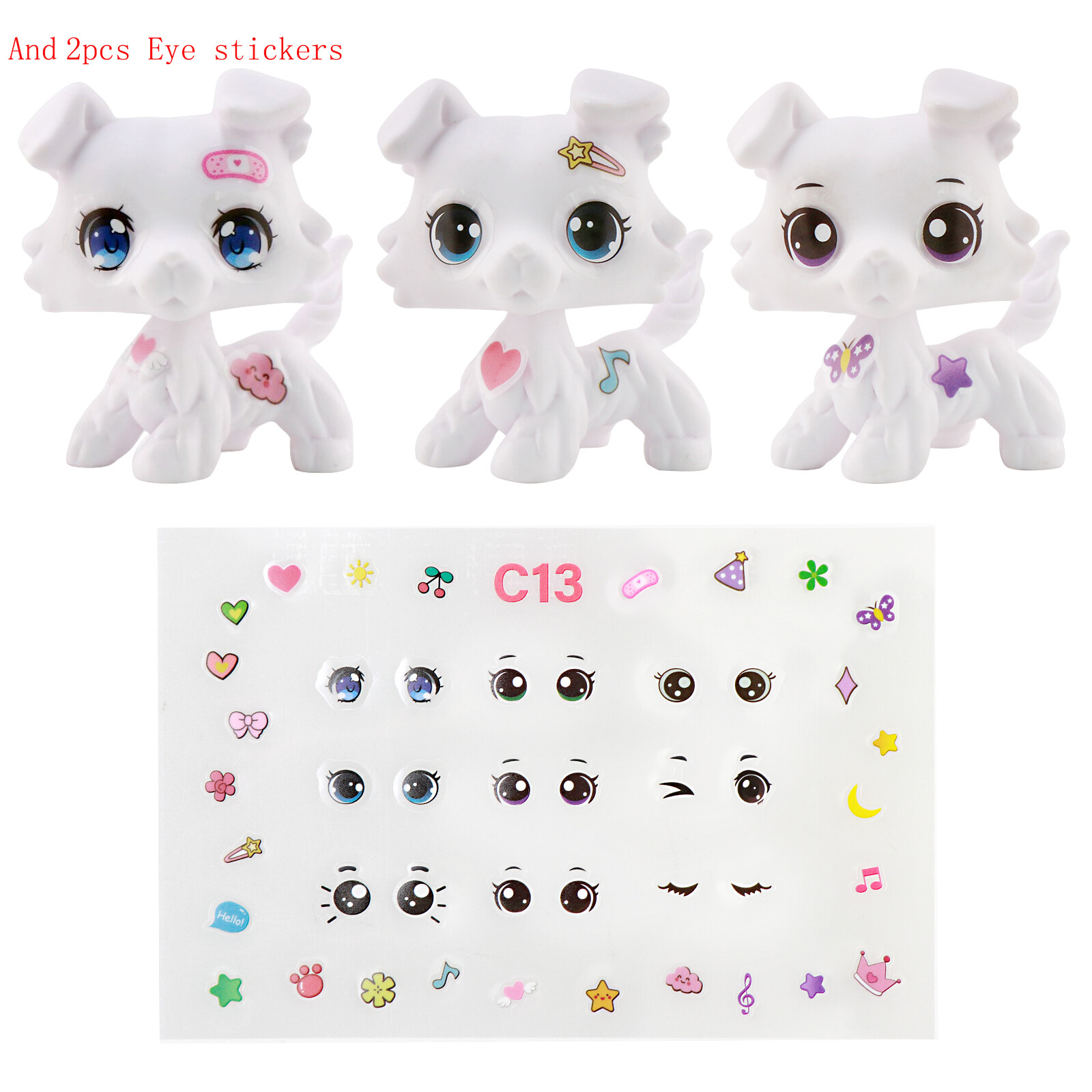 Lps Custom White Base Painted Collie Short hair Cat Cocker Spaniel ...