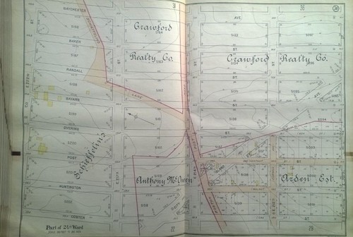 1902 Mack & Cameron Atlas Map BRONX NEW YORK Edenwald E. 207th to East ...