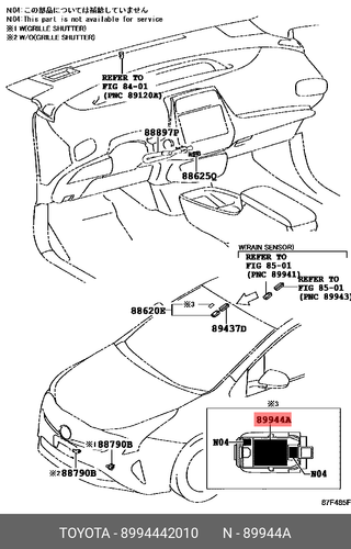 Genuine OE tape, rain sensor, 8994442010 for TOYOTA 89944-42010 | eBay