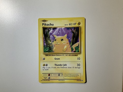 PIKACHU BASIC - 35/108 LV 12 60HP 2016 MINT CONDITION - POKEMON CARD | eBay