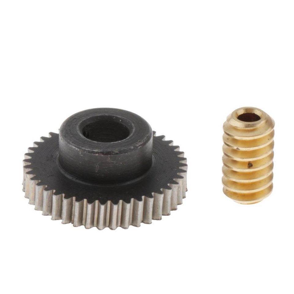 0.5 Modulus Brass Metal Gear Shaft and 40 Teeth Worm Wheel Worm Gear ...
