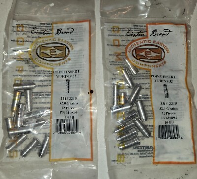(2) Easton 610893 Point Insert 2213-2215 8/32 Thread Two 12 Packs, 24 ...