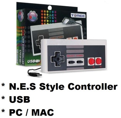 TOMEE USB N.E.S NES Style PC / MAC Joypad Controller MODEL : M05178 ...