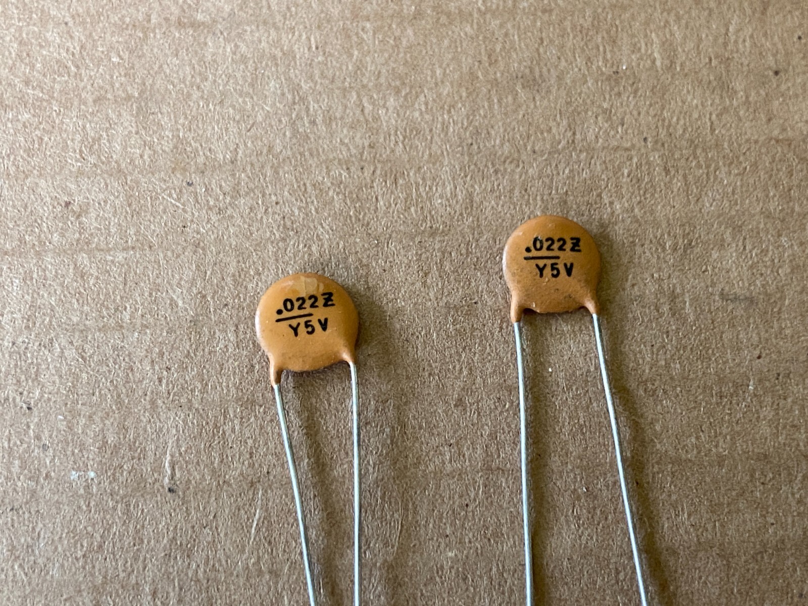 2 NOS Vintage 1970s Ceramic Disc .022 uf 50v Guitar Tone Capacitors Z ...