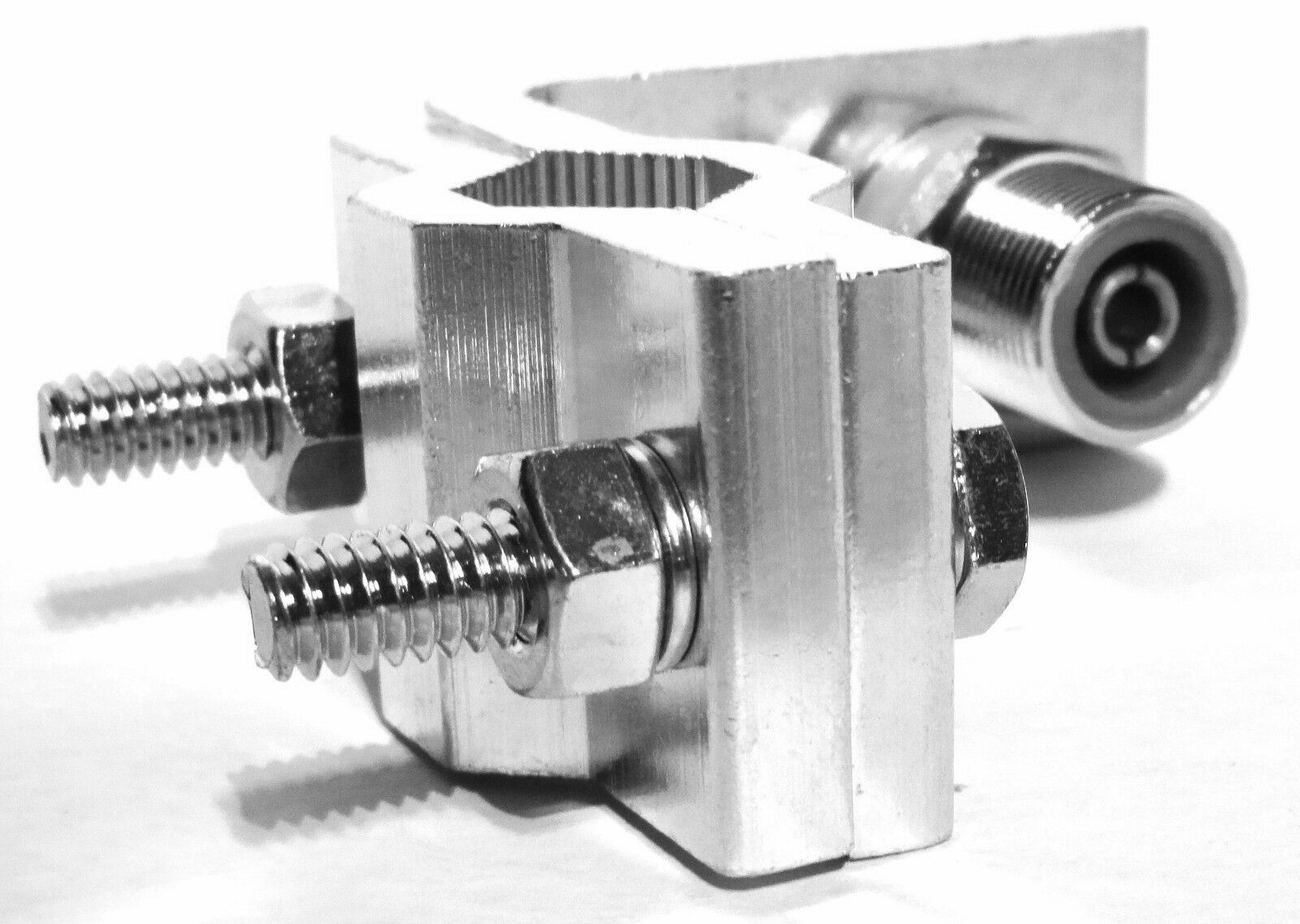 CB Antenna Mirror Mounting Bracket "L" Type Aluminum 3/8" SO-239 GG ...