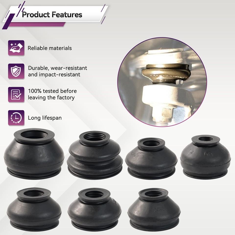 7 Size Universal Car Multipack Ball Joint Boot Dust Cover Track Tie ...