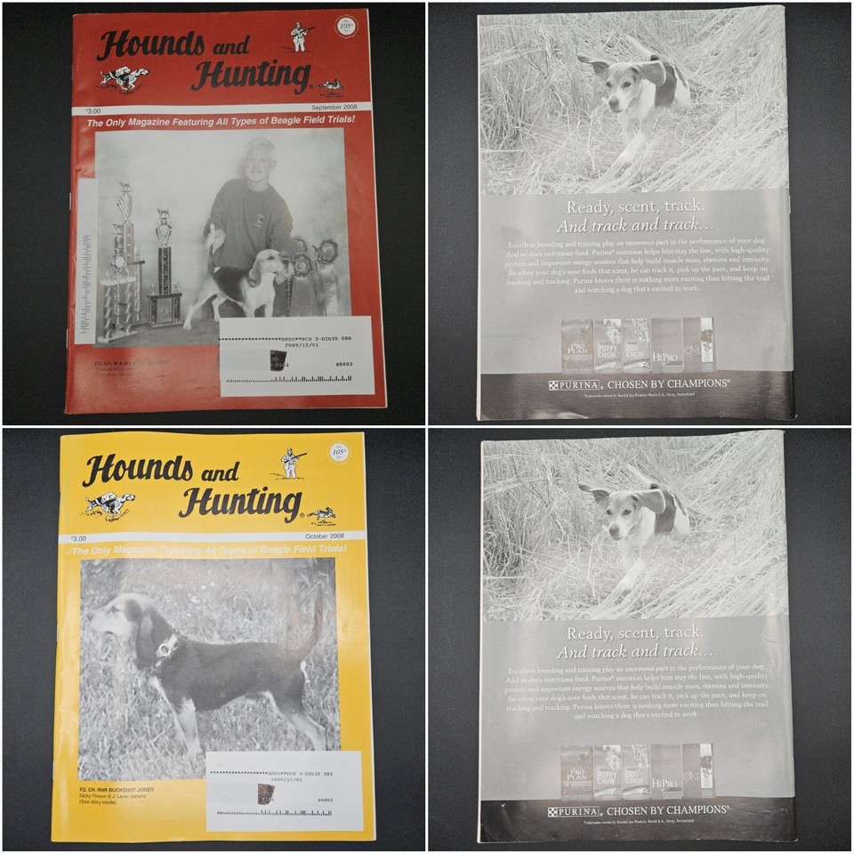 Hounds And Hunting Magazine 2008 COMPLETE Set of 12 Issues Beagle Field ...