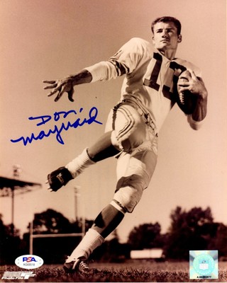 Don Maynard autographed signed 8x10 photo NFL New York Jets PSA COA ...