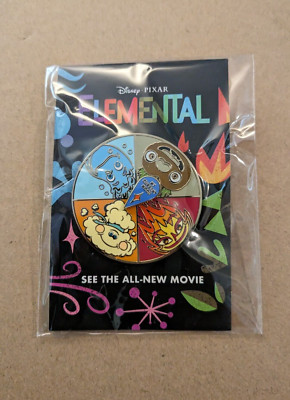 Disney Elemental Pin - Disney Pixar Elemental Spinner Enamel Pin Movie ...
