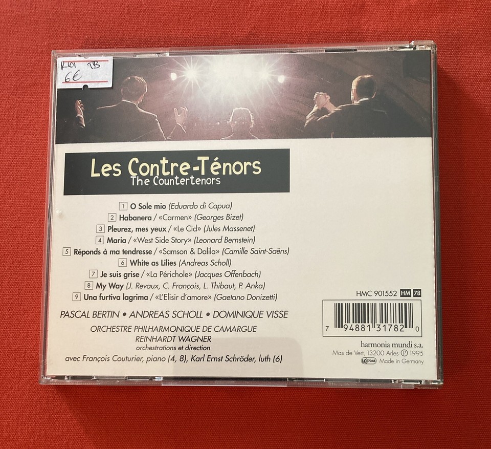 The Countertenors Bertin Scholl 1995 HMC901552 Very Good Condition CD ...