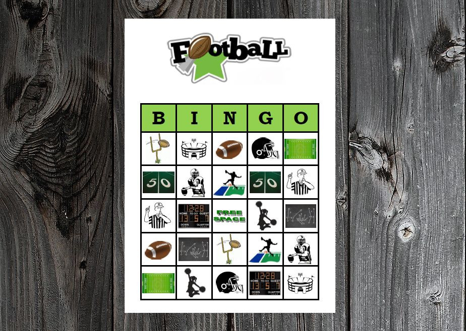 Nfl Bingo Board Uncommon Goods | NFL Game Day Bingo Set Of 2