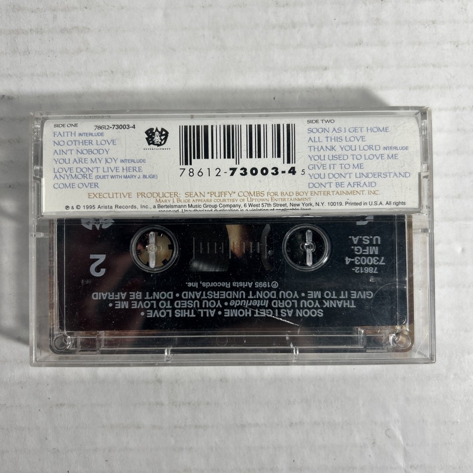 FAITH EVANS - FAITH (1995) CASSETTE TAPE R&B SOUL BAD BOY RECORDS OOP ...