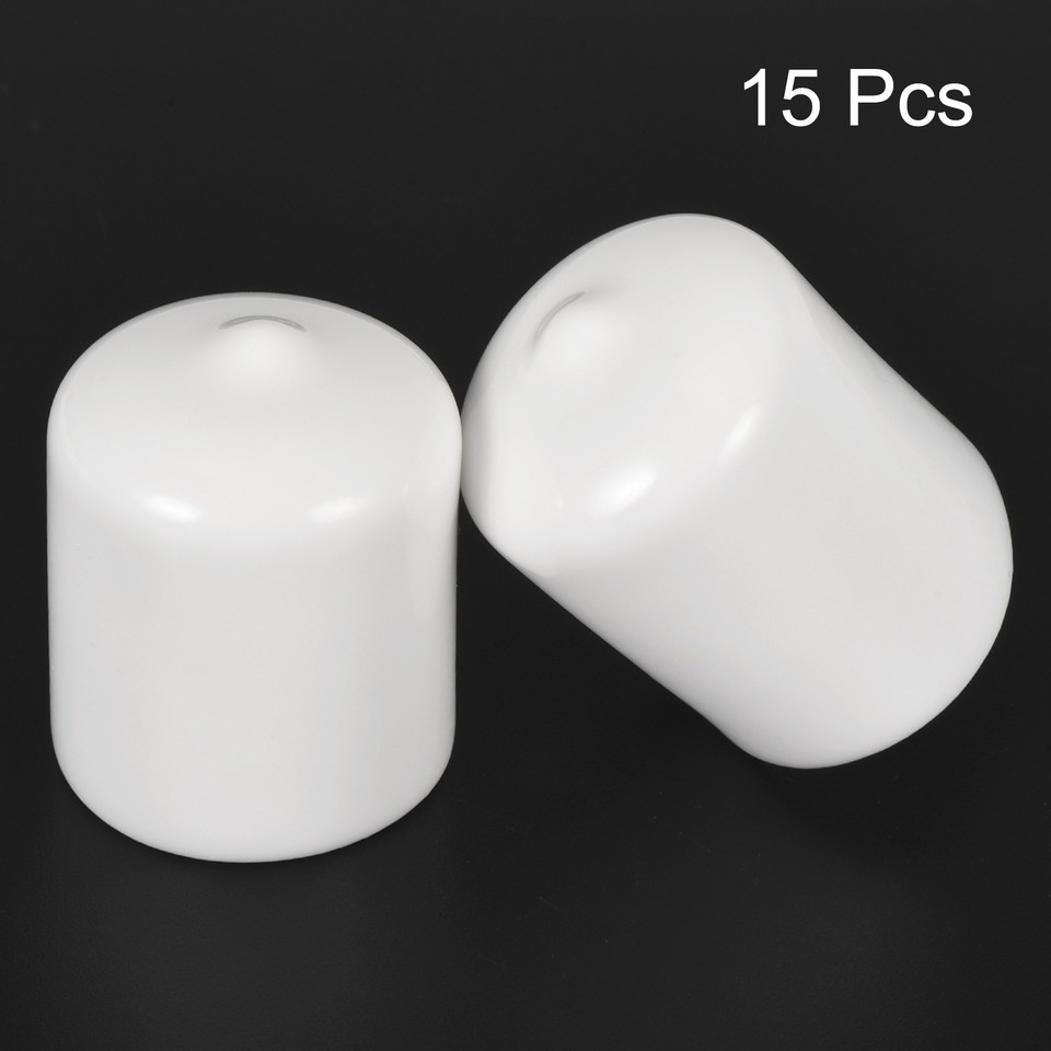 15pcs Rubber End Caps 24mm ID Vinyl Round End Cap Cover White | eBay