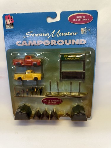 LIFE-LIKE 1/87 HO SCALE SCENE MASTER CAMPGROUND SET ITEM #4280 FACTORY ...