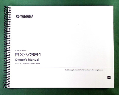Yamaha RX-V381 Instruction Manual: Full Color 83 Pages & Protective ...
