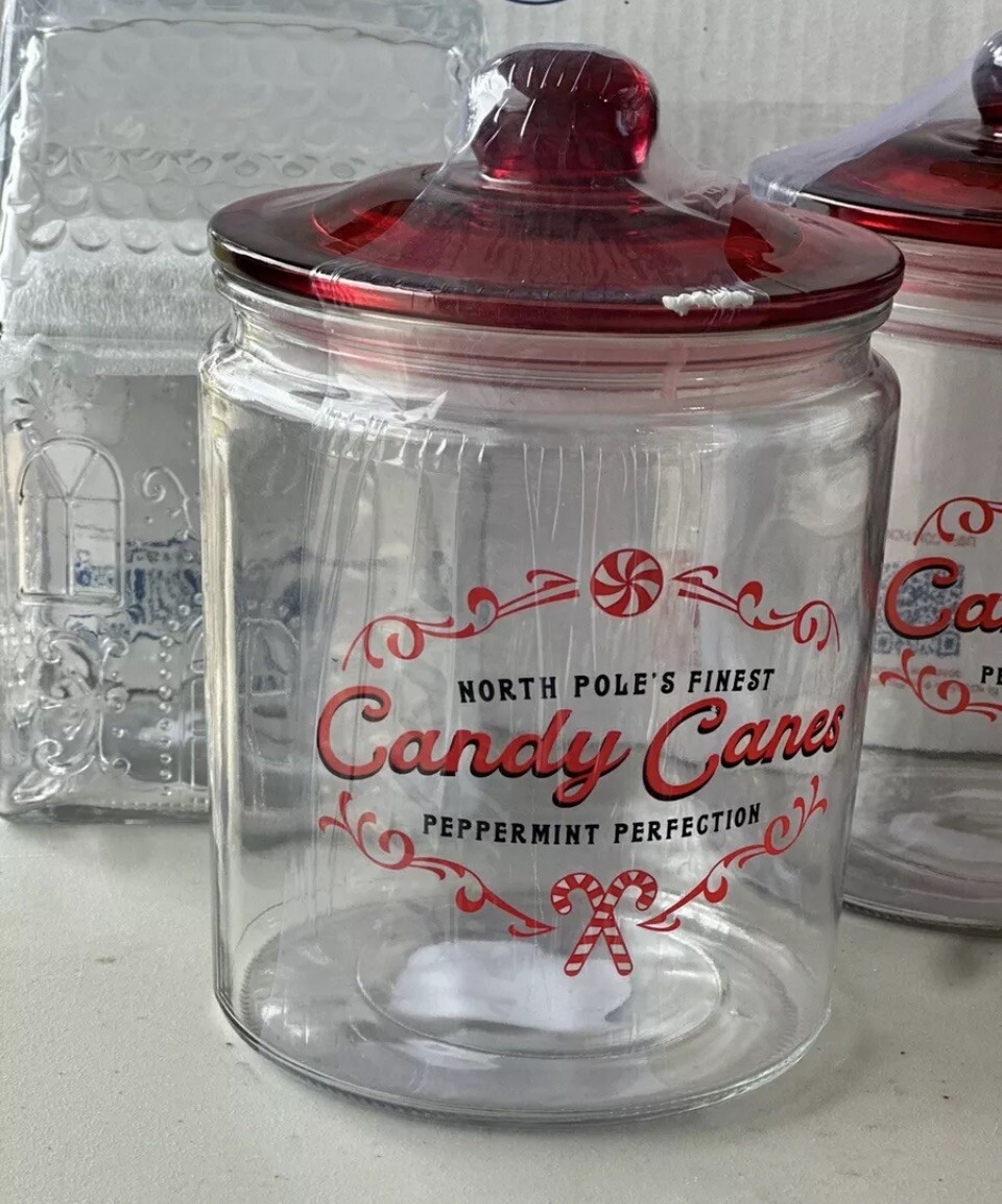 Target Bullseye Playground Christmas Candy Canes Glass Container Jar ...