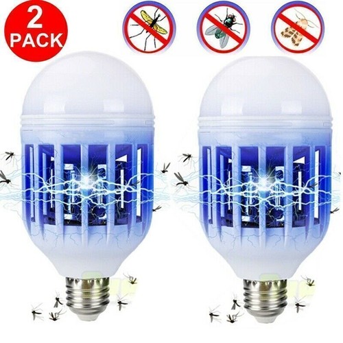 Home Light Zapper LED Lightbulb Bug Mosquito Fly Insect Killer Bulb ...