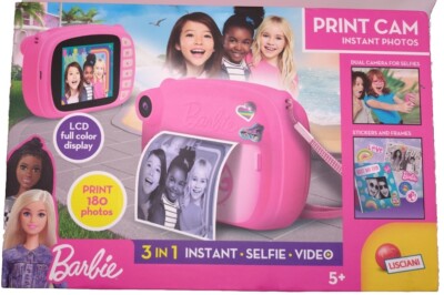 Lisciani Barbie Print Cam 3 in 1 Kamera Instant Funktion Video Selfie 3 ...