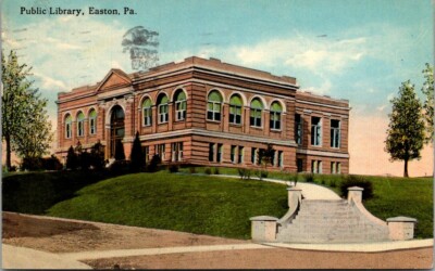 Postcard Public Library Easton Pa 1917 | eBay