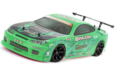 FTX Banzai GREEN 1:10 Ready Built 2.4Ghz Fast DRIFT CAR w/Bat ...