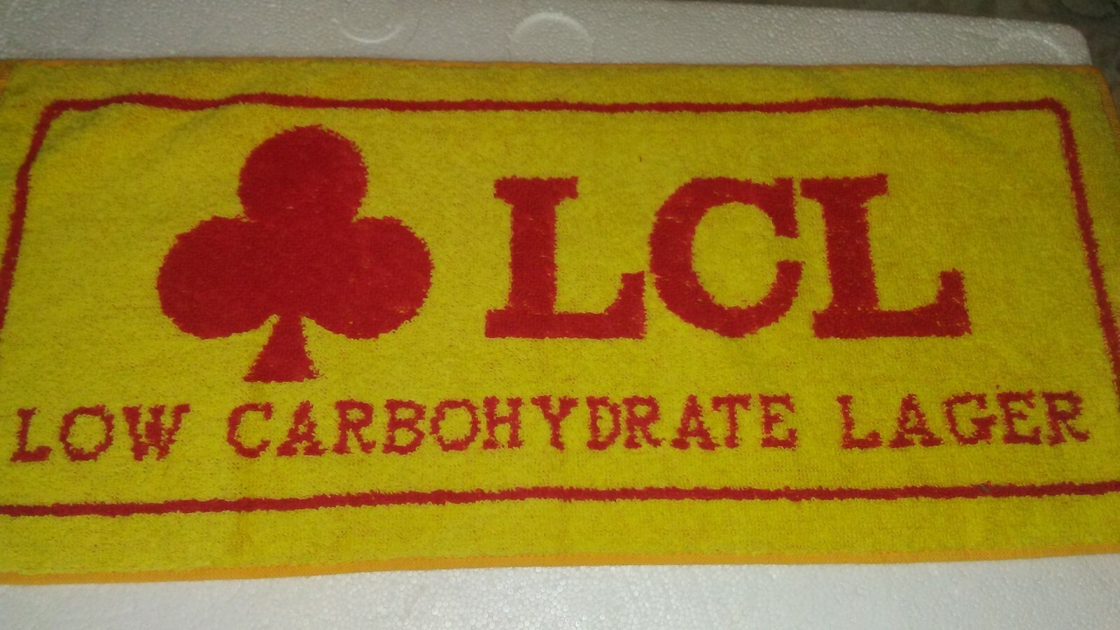 Vintage LCL Low Carbohydrate Lager Bar Towel | eBay