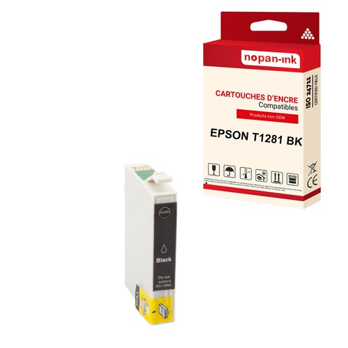 Cartouche EPSON T1281 XL T1281XL Noir (Renard) compatible x1 NOPAN-INK ...
