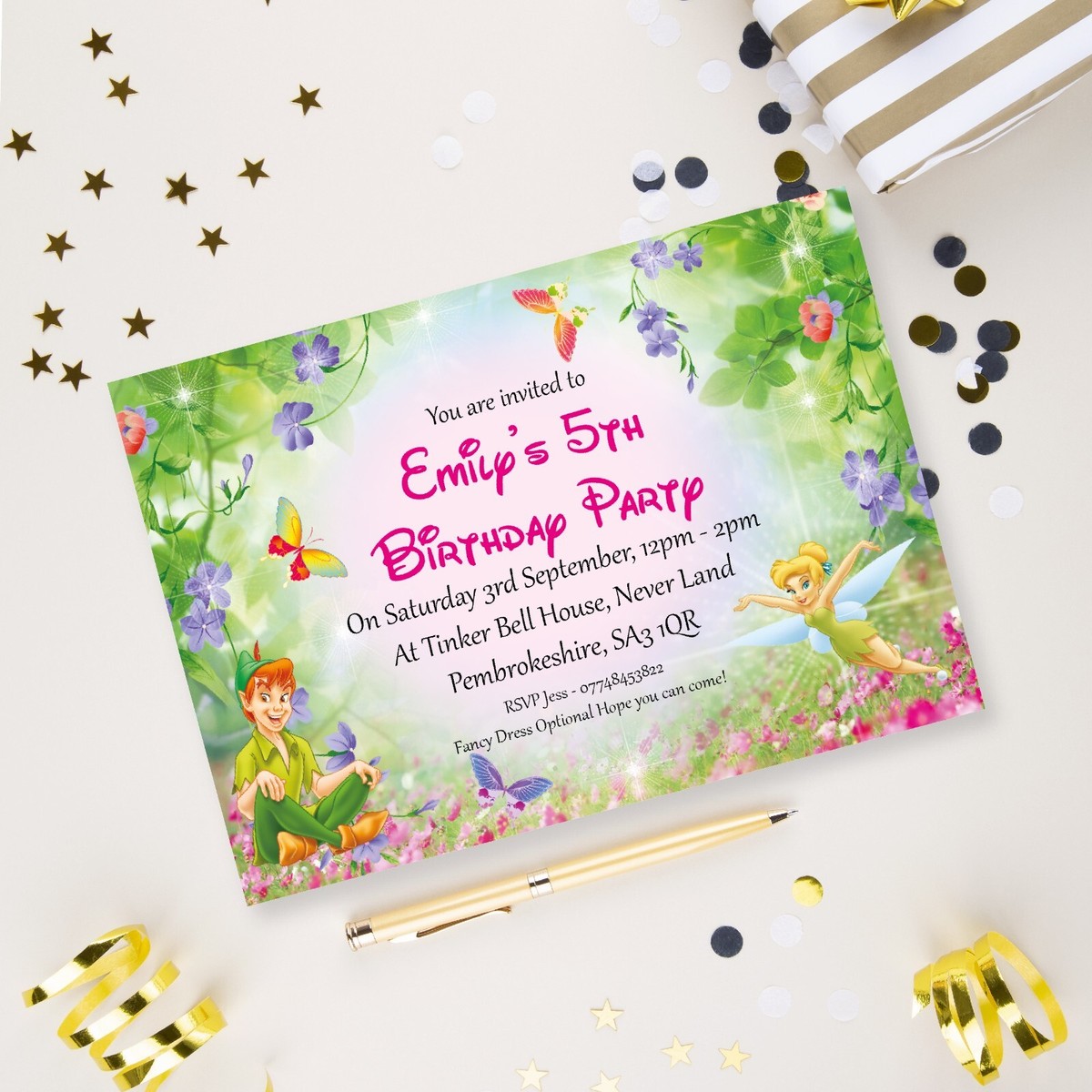 Tinkerbell Invitation Template