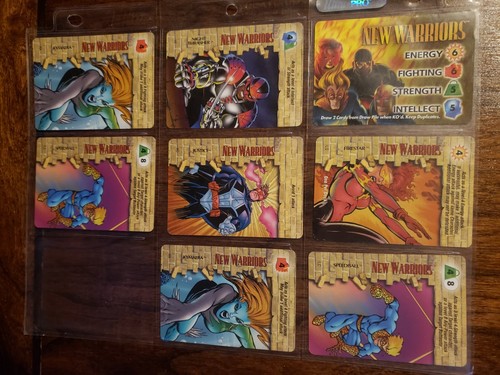1995 Marvel Over Power Card Game - New Warriors character card + 7 ...