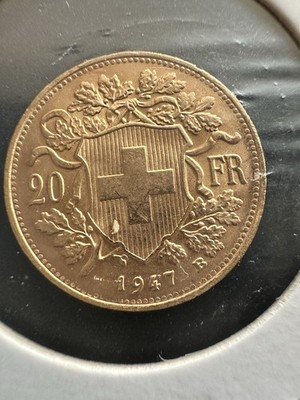 20 Franken Kursmünze Schweiz 1947 B 900/1000 Gold | eBay.de