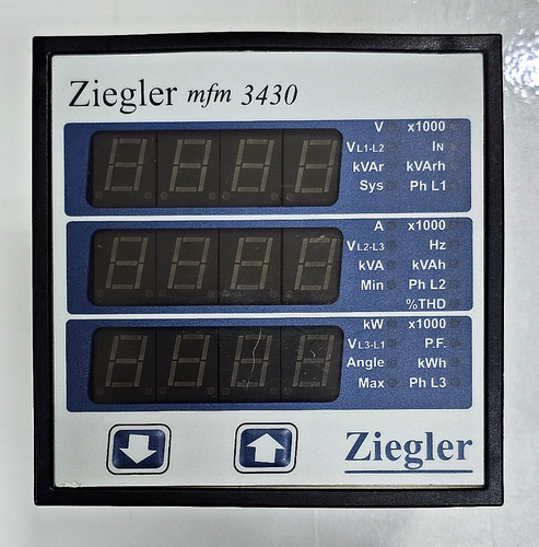 Ziegler MFM 3430 Multi-Function Meter | 3Ph 415V | 5A/1A | 100–250V AC ...
