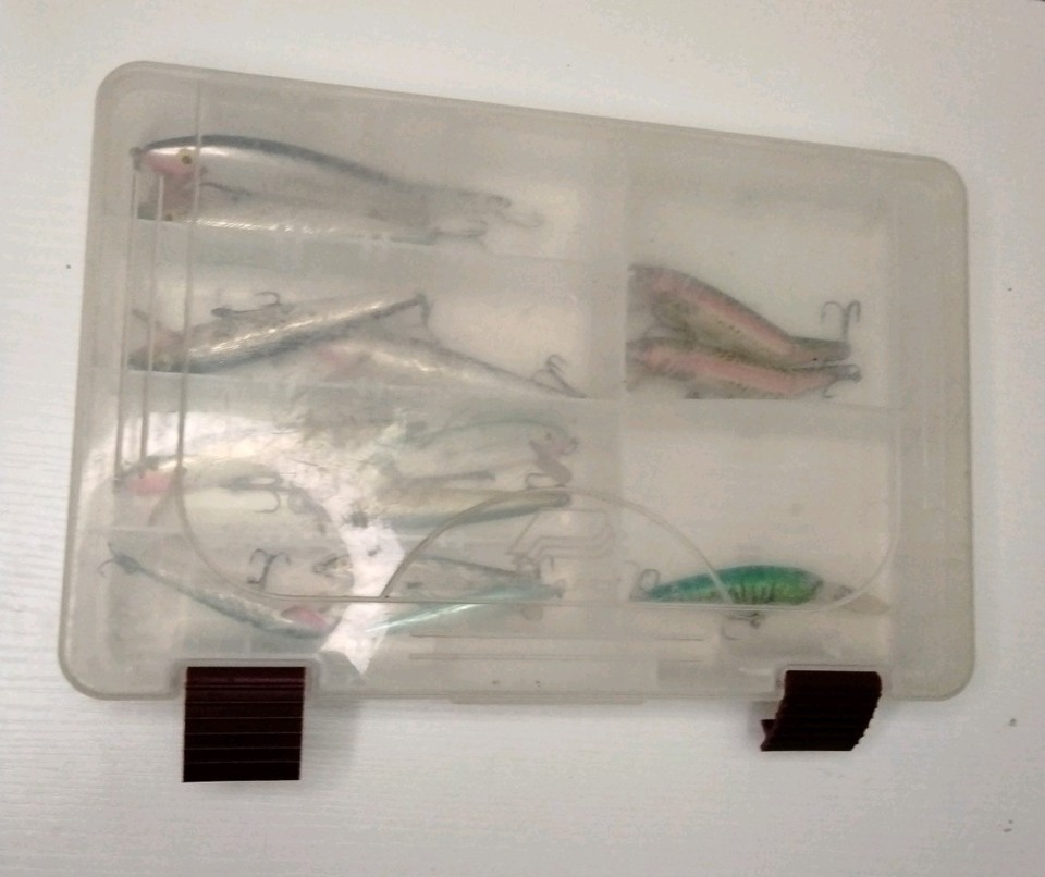 Rebel/Misc Small Jerkbaits Lot Of 13 Fishing Lures With Older Plano ...