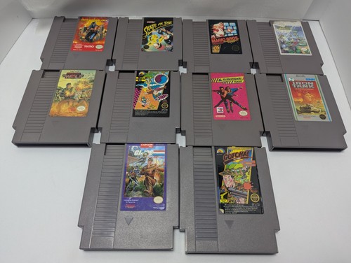 Lot of 10 Nintendo NES Game Cartridges GI Joe Atlantis Iron Tank Tested ...