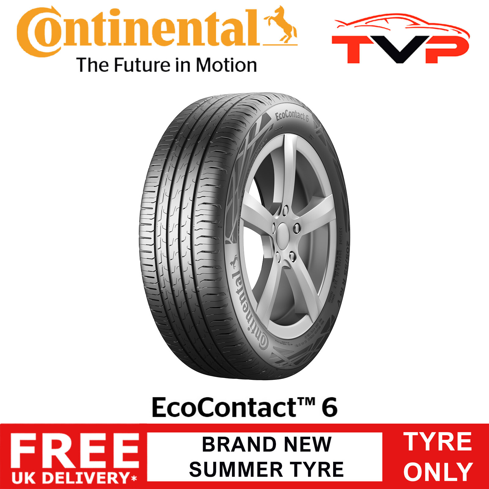 Continental Tyre 185/55/R16 185 55 16 87H XL Ecocontact 6 Summer AB ...