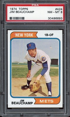 1974 Topps Baseball #424 Jim Beauchamp PSA 8 | eBay