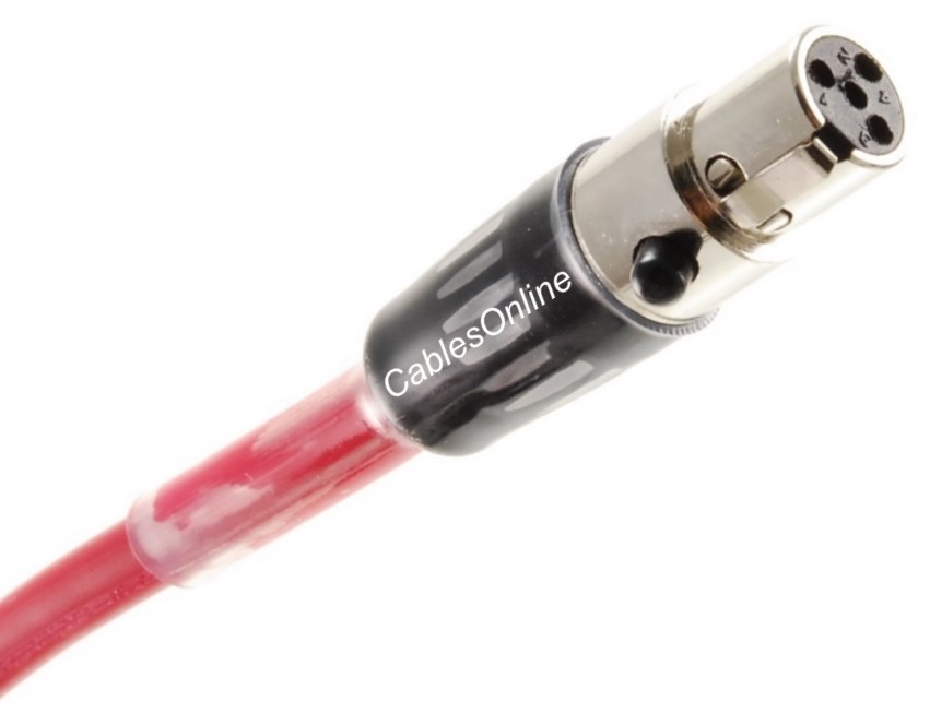 3ft Mini XLR 4-Pin TA4F F to Right-Angle 1/4" TS/M Guitar Cable for ...