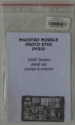 Maestro Models P7210 1/72 SAAB S35E Draken etch | eBay