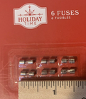 3 Amp Fuses for Christmas Light Strings 1 pack of 6 Replacement 3/8 ...