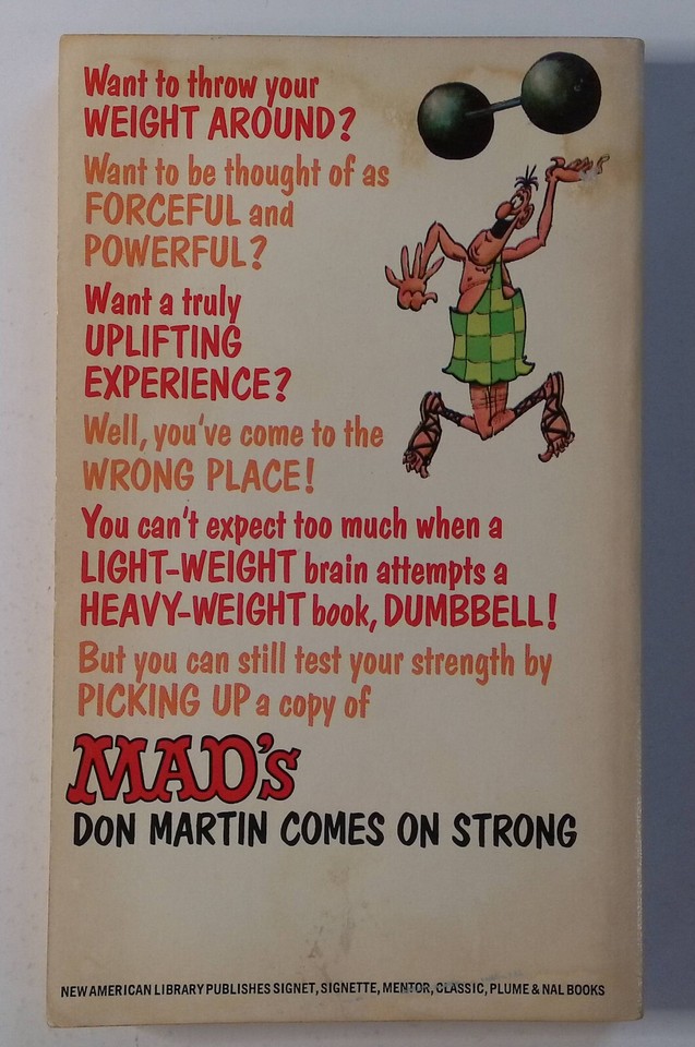 Mad's Don Martin Comes on Strong Vintage Mad Magazine Paperback Signet ...