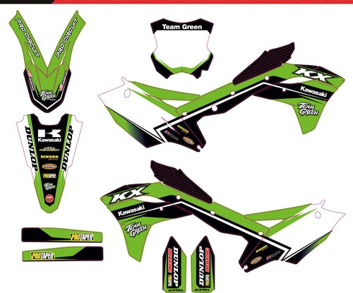 Fits Kawasaki KX250F 2017, 2018, 2019, 2020 kxf250 graphic kit decals ...