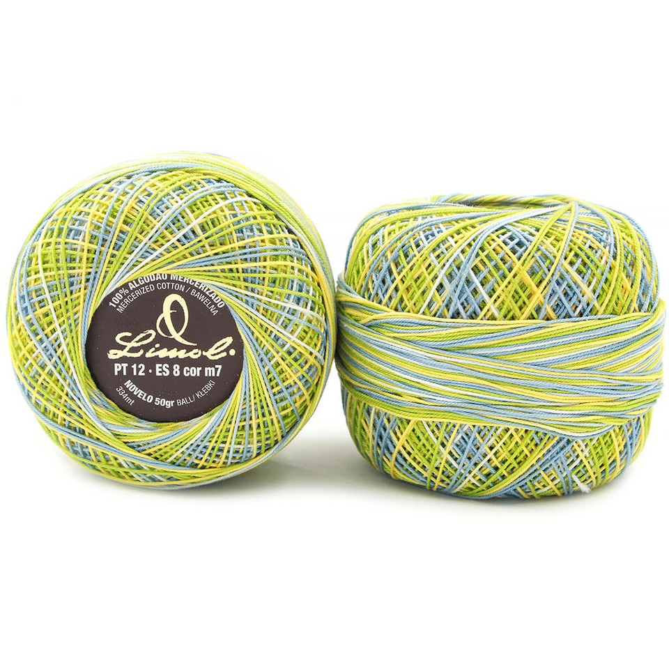 Limol Size 12 Multicolor 50 Grs 100% Mercerized Crochet Thread Cotton ...