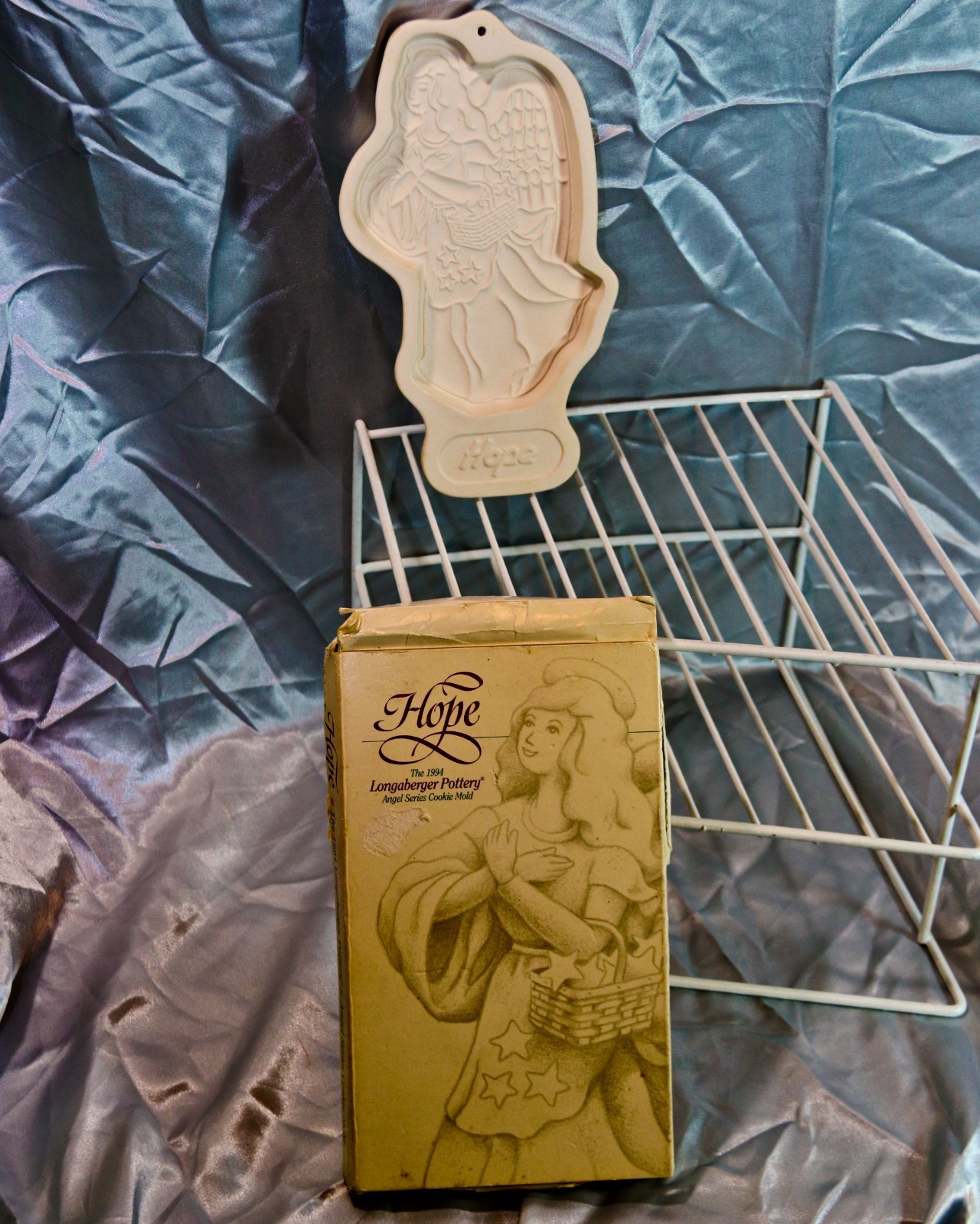 Longaberger Pottery Cookie Candy Mold Hope Angel Christmas 1994 New ...