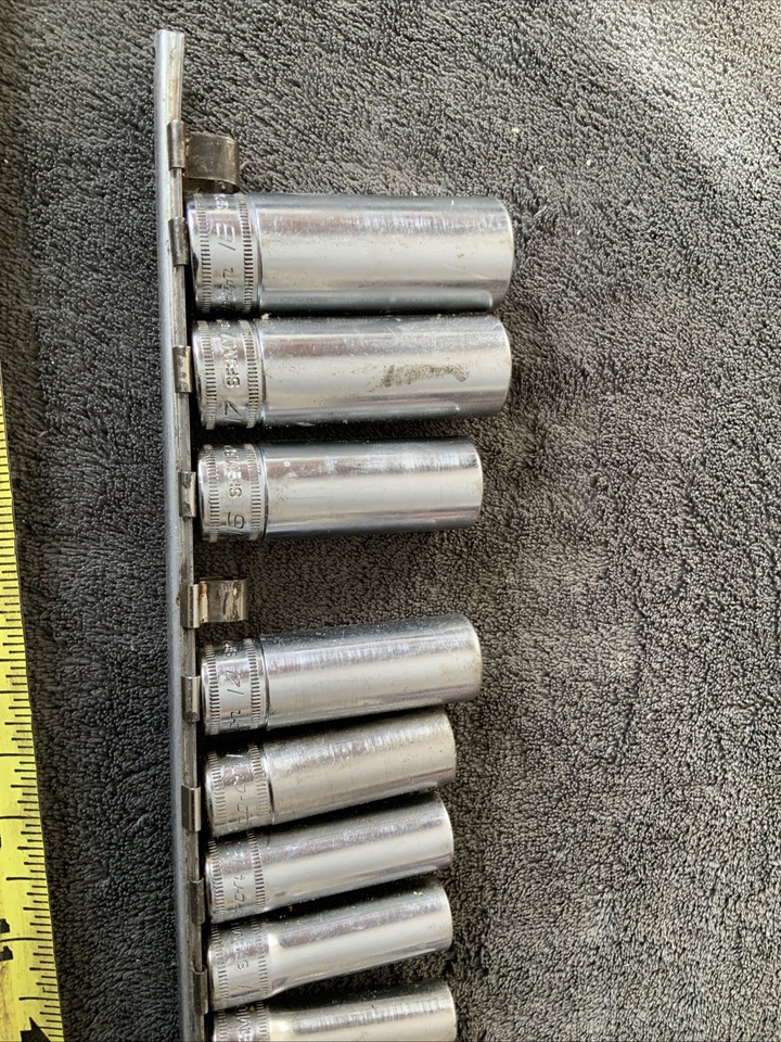 Snap On 3/8” Drive Deep Socket Set 8-14, 16,17,18mm…6pt….ax | eBay