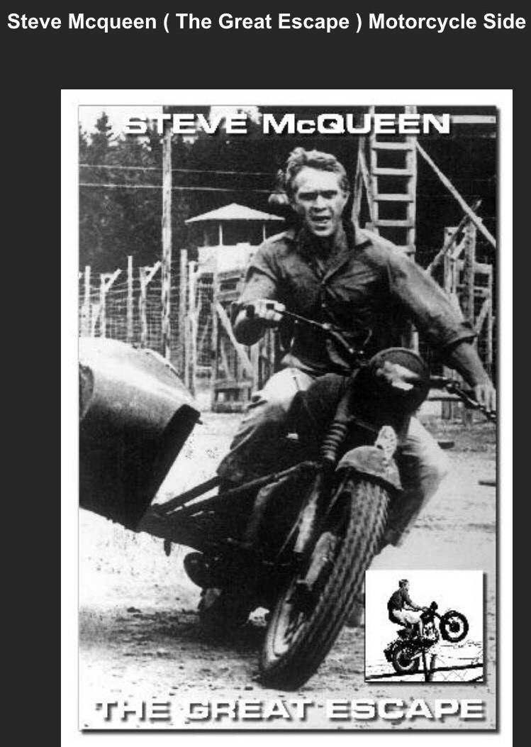 Steve Mcqueen Motorcycle Poster
