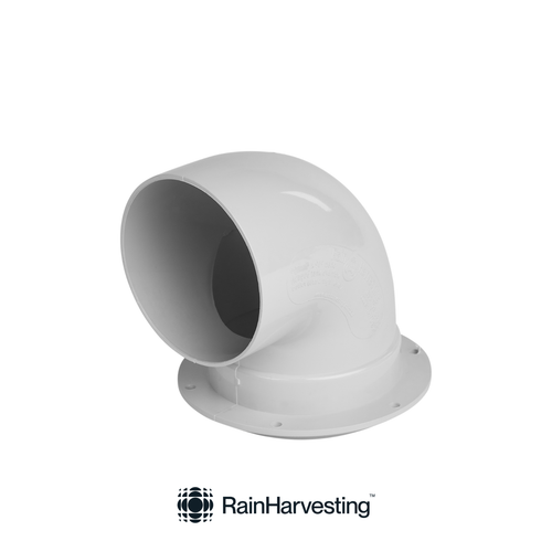 Rain Harvesting Water Tank Overflow Pipe Flanged Bend 90mm Lead Free ...