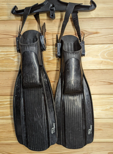 Aqua Wing Open Heel Adjustable Scuba Dive Snorkel Fins Flippers Large ...