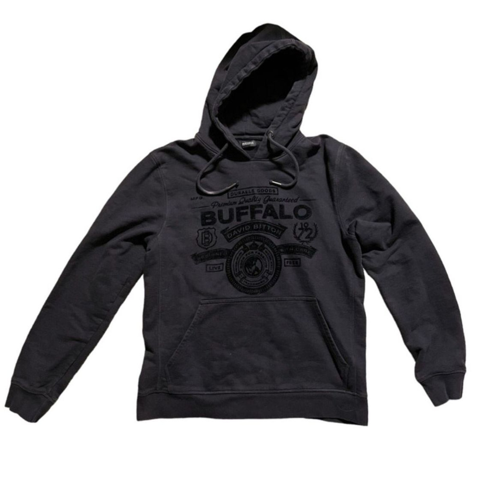 Buffalo David Biton Cotton Velour Logo Pullover Hoodi… - Gem