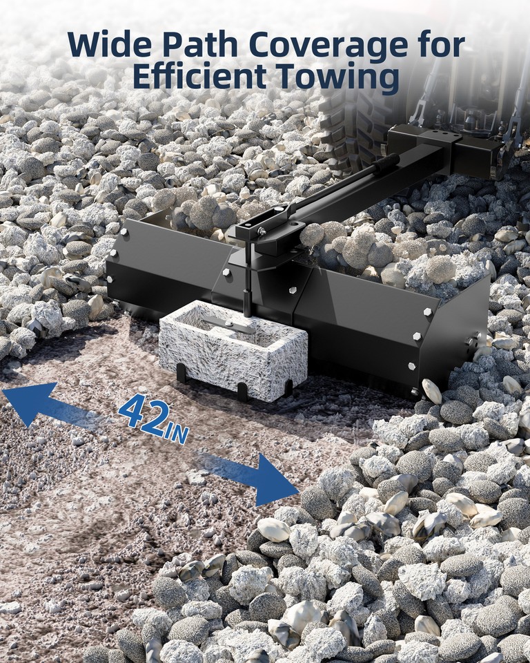 42" Tow-Behind Box Blade Scraper Yard Garden ATV UTV Tractor Mower ...